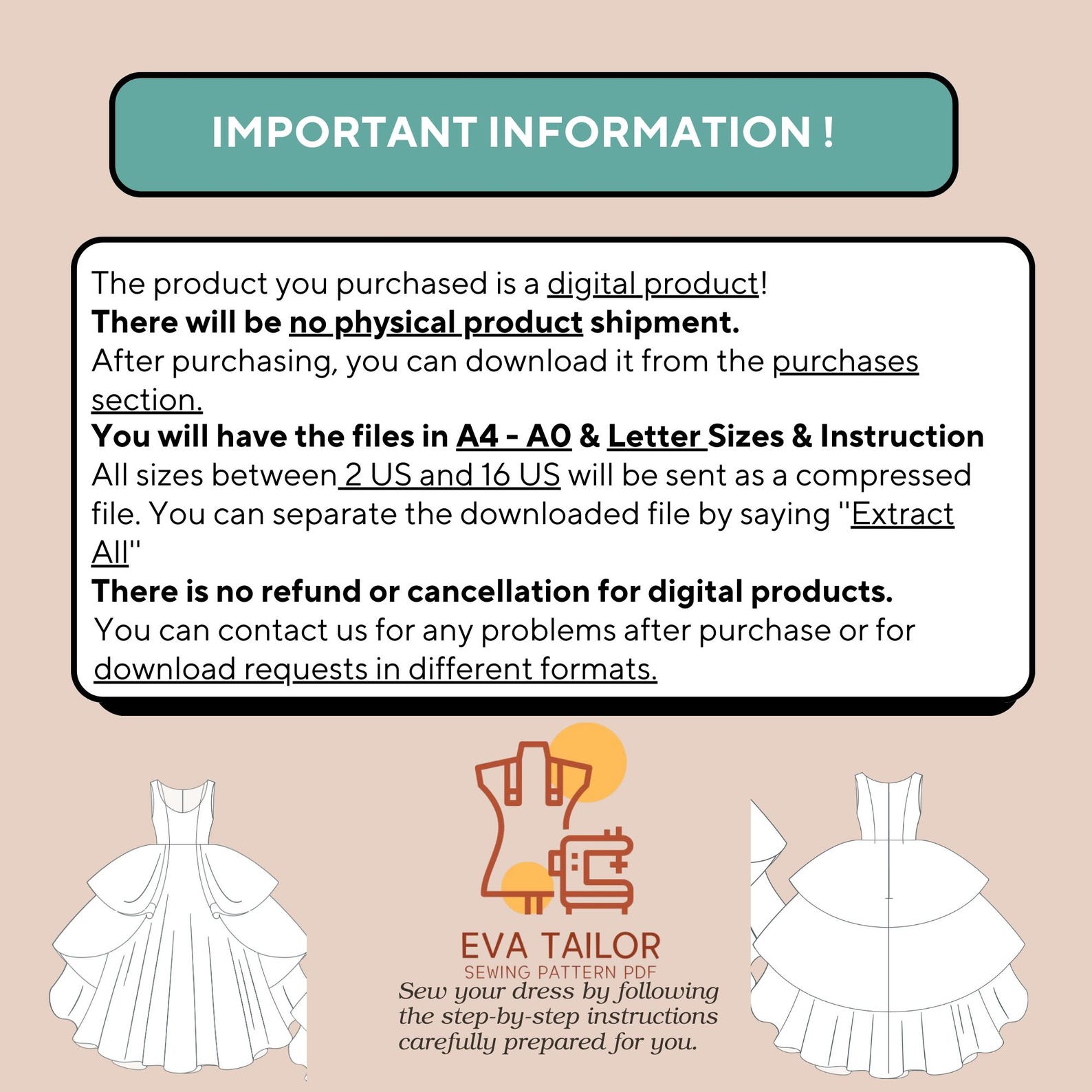 Princess Ball Gown Sewing Pattern: Bridal, Prom Dress (PDF) - Etsy