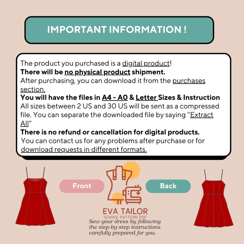 Stella Mini Dress Sewing Pattern: Spaghetti Strap, Circle Skirt (PDF ...