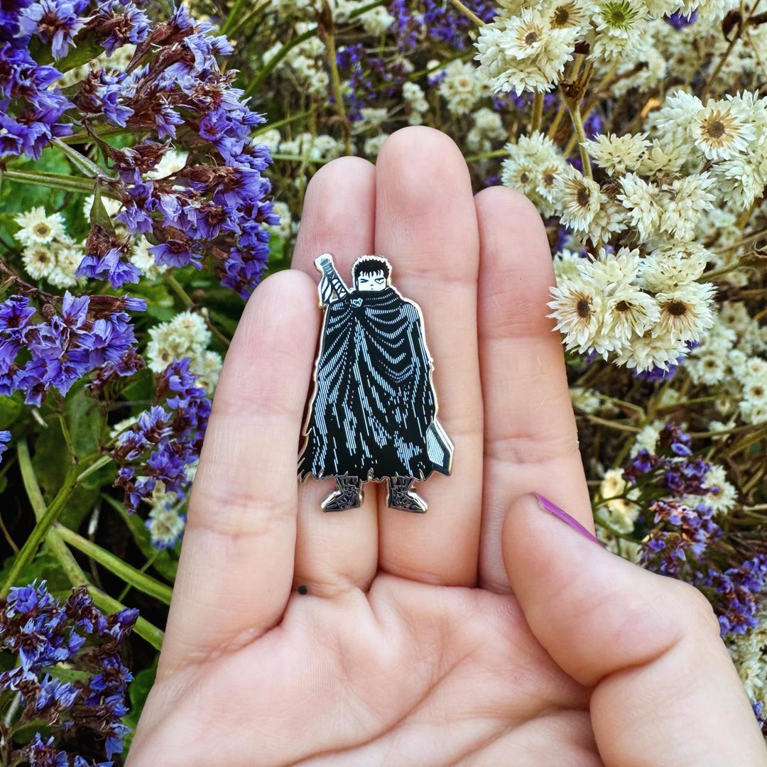 Berserk Pin, the Black Swordsman B.K, Guts - Etsy