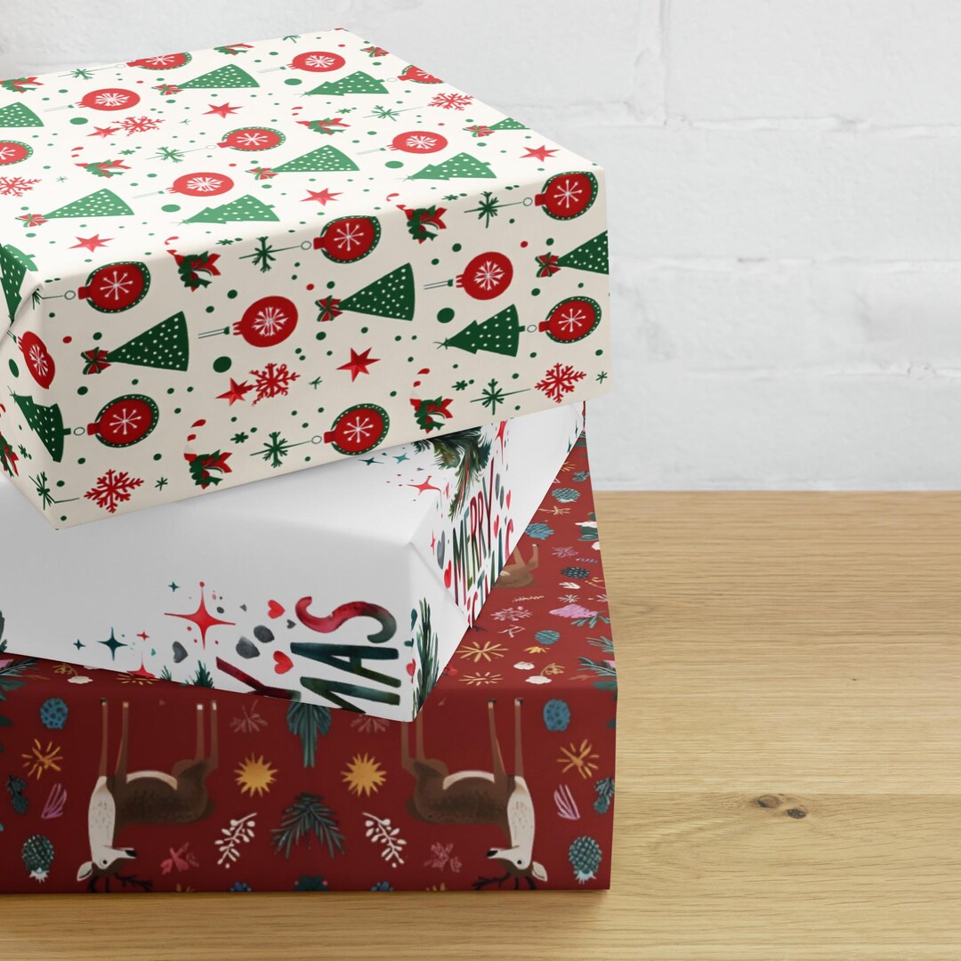 Holiday Gift Wrapping Sheets - Etsy