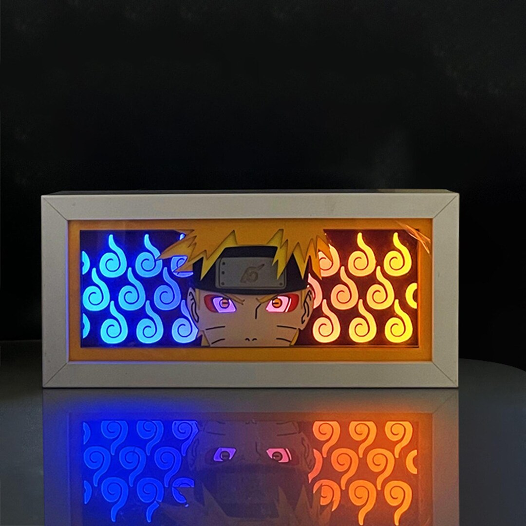 Uzumaki Naruto Bi-colour Lightbox, Anime Naruto LED Lamp, Naruto Double ...