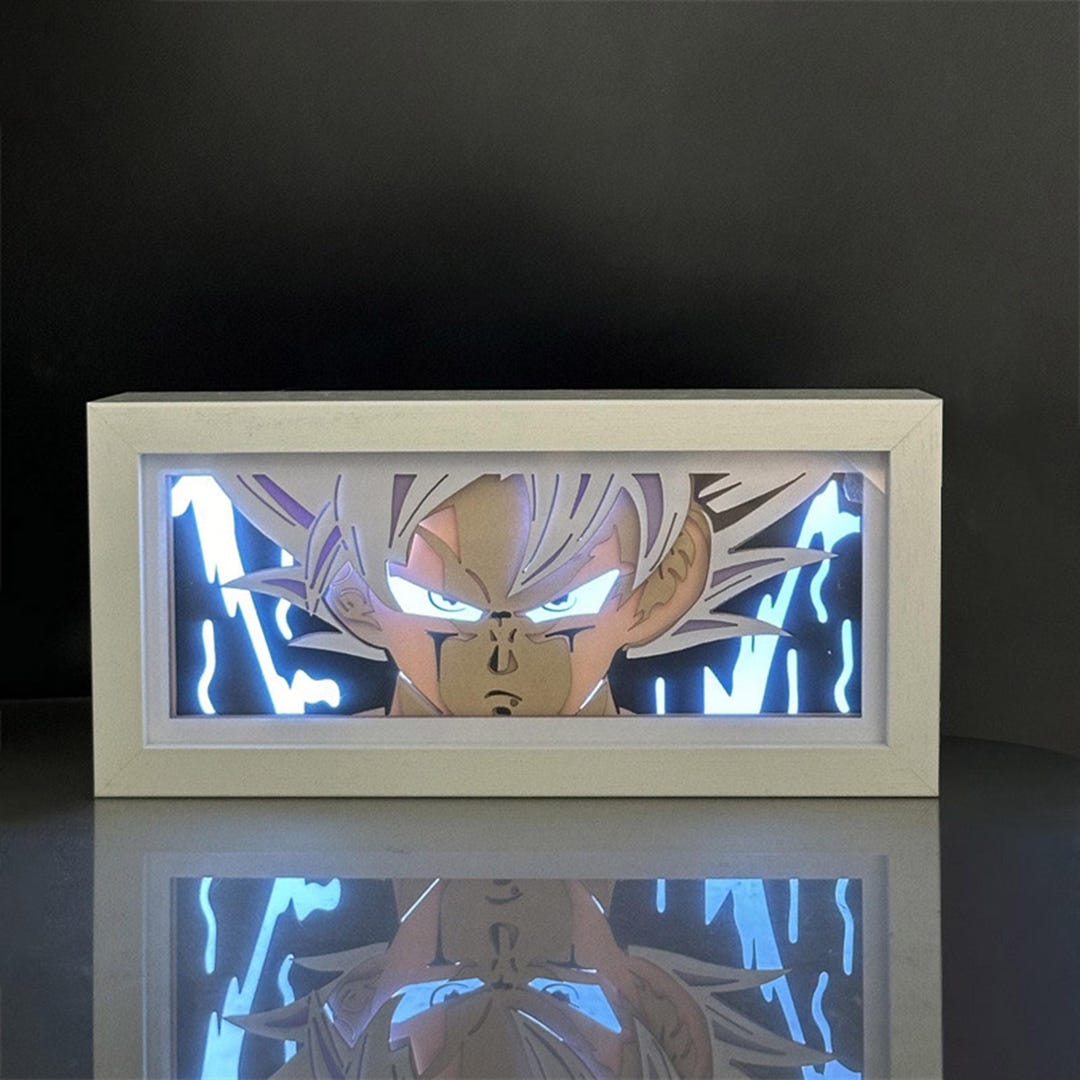 Goku Gohan Vegeta Broly Frieza Lightbox, Anime Goku LED Lamp, Goku ...
