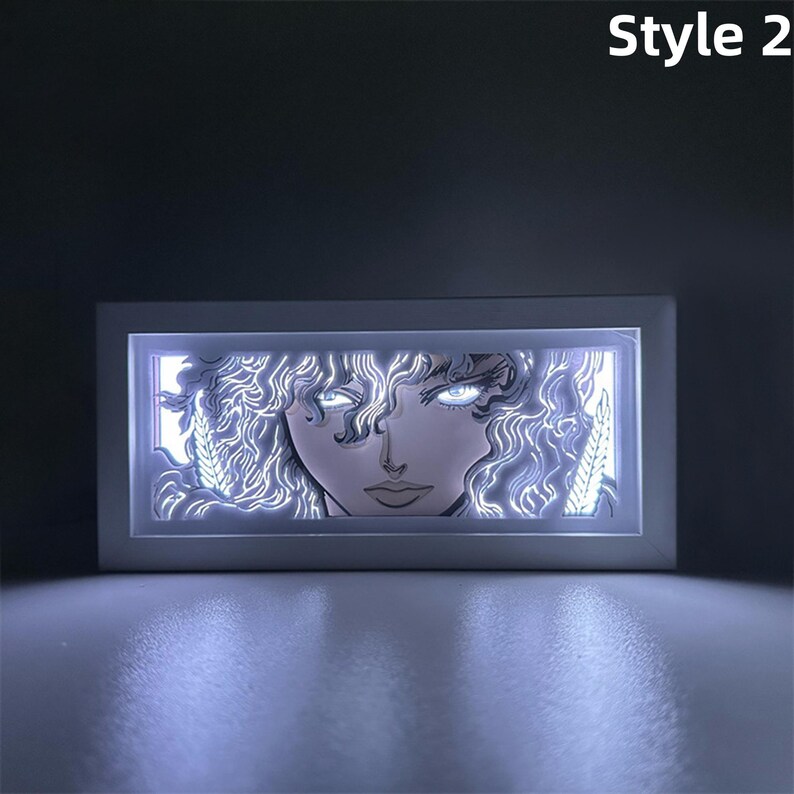 Berserk Griffith Lightbox, Anime Griffith LED Lamp, Griffith Inspired ...