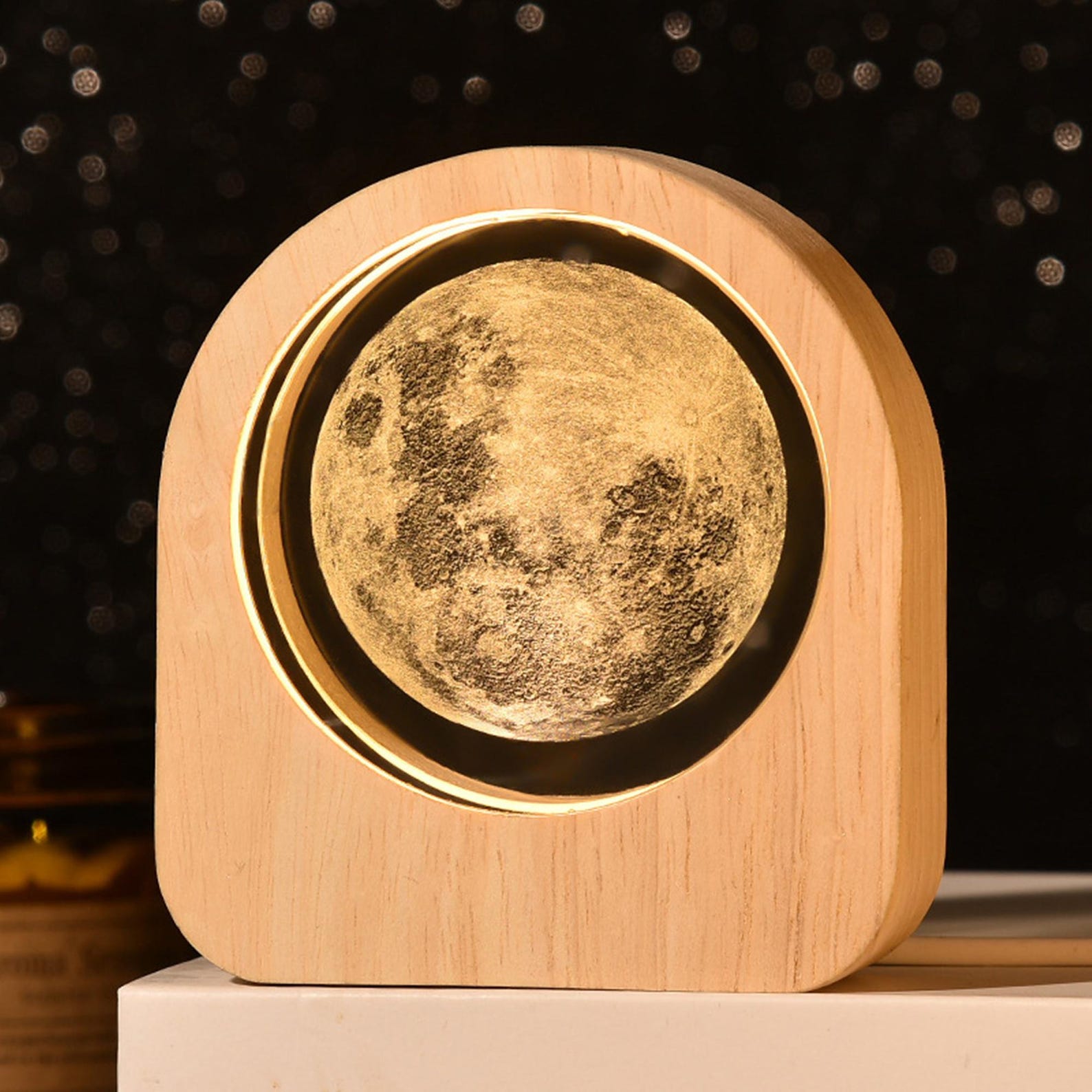Crystal Ball Night Light,glass Ball Night Lamp, Astronauts Moonfall the Galaxy Solar System ...