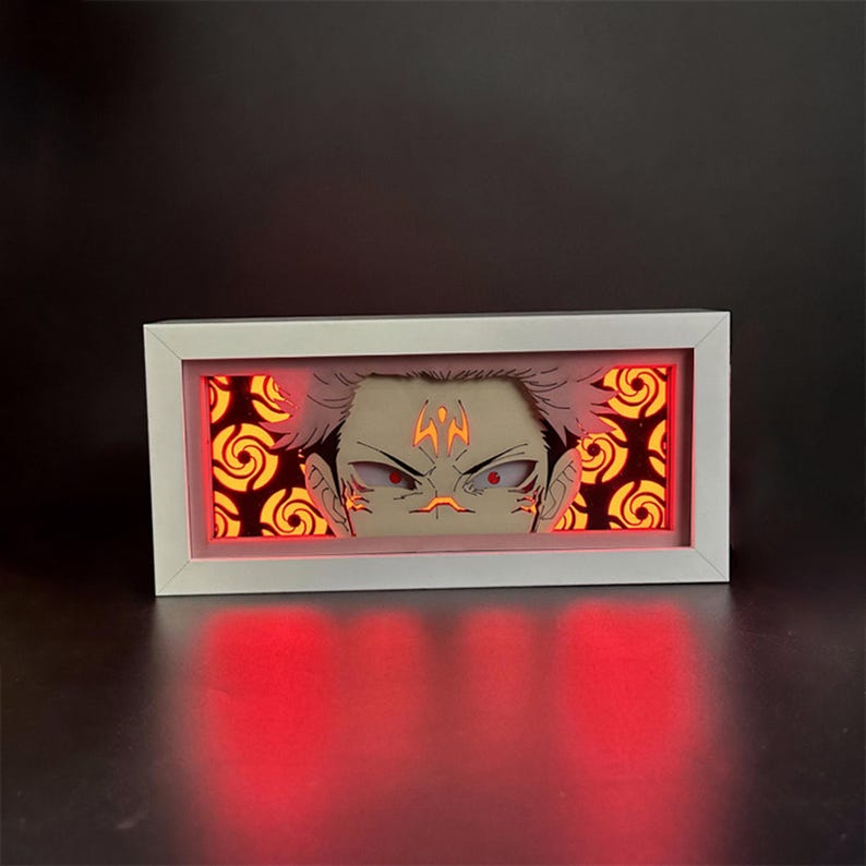 Ryomen Sukuna Lightbox, Anime Sukuna LED Lamp, Sukuna-inspired Night ...