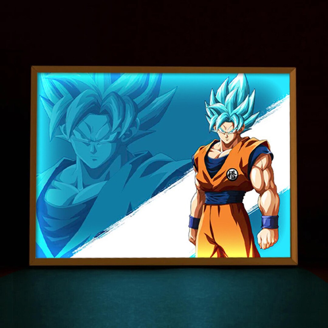 Goku LED Frame Light, Gohan Wall Lamp, Super Sayan Goku Hand Drawn ...