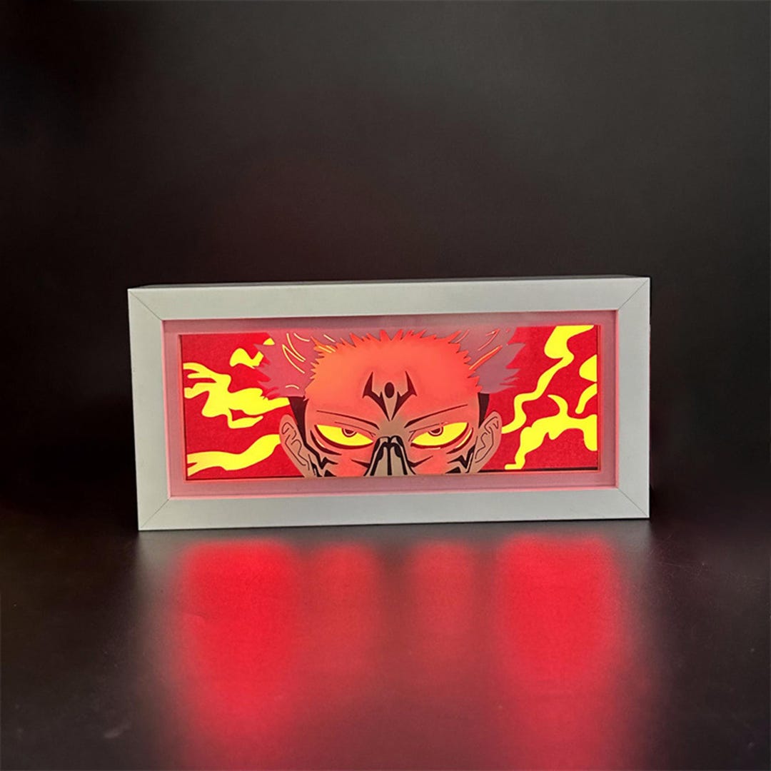 Ryomen Sukuna Lightbox, Anime Sukuna LED Lamp, Sukuna-inspired Night ...