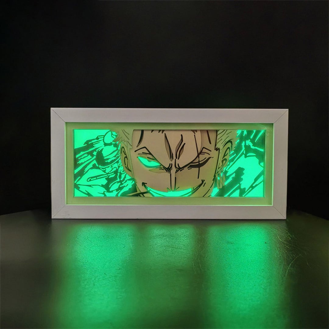 Roronoa Zoro Lightbox, Anime Zoro LED Lamp, Zoro Inspired Night Light ...