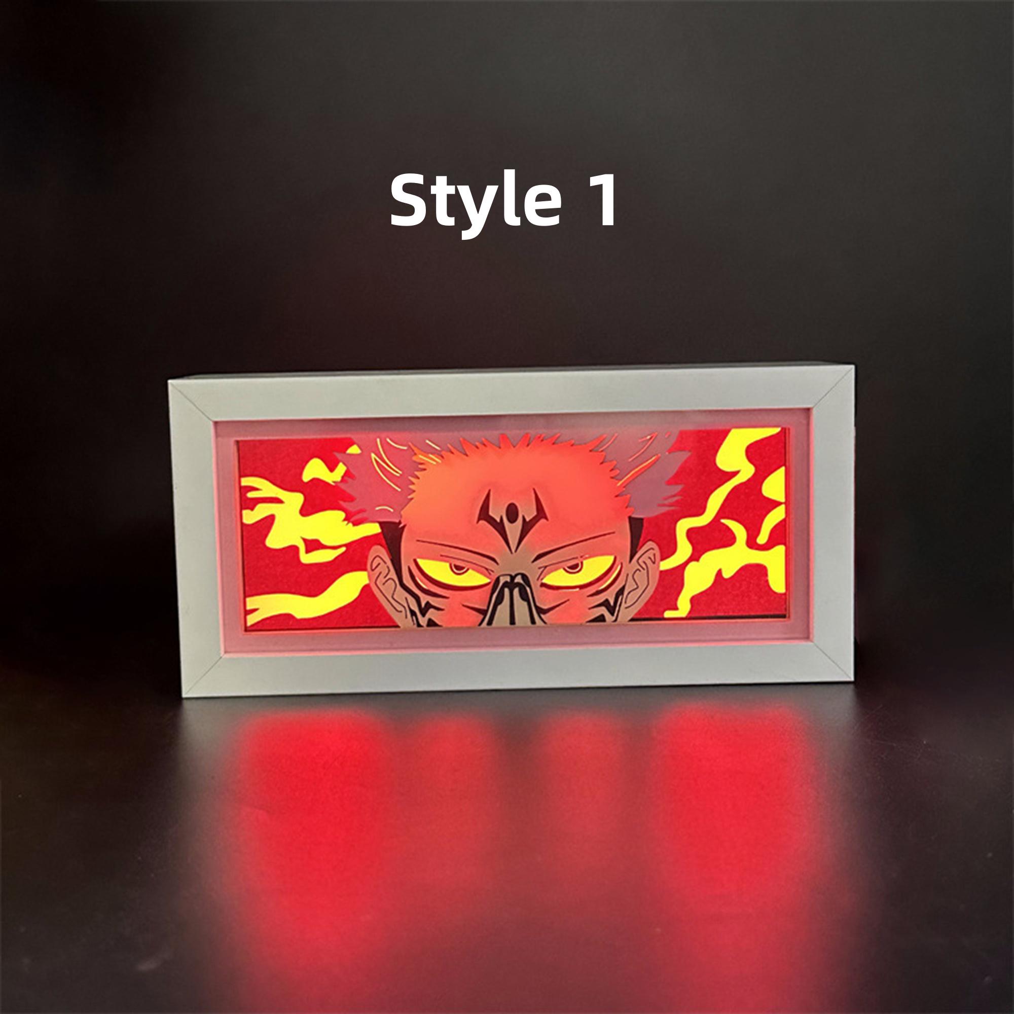 Ryomen Sukuna Lightbox, Anime Sukuna LED Lamp, Sukuna-inspired Night ...