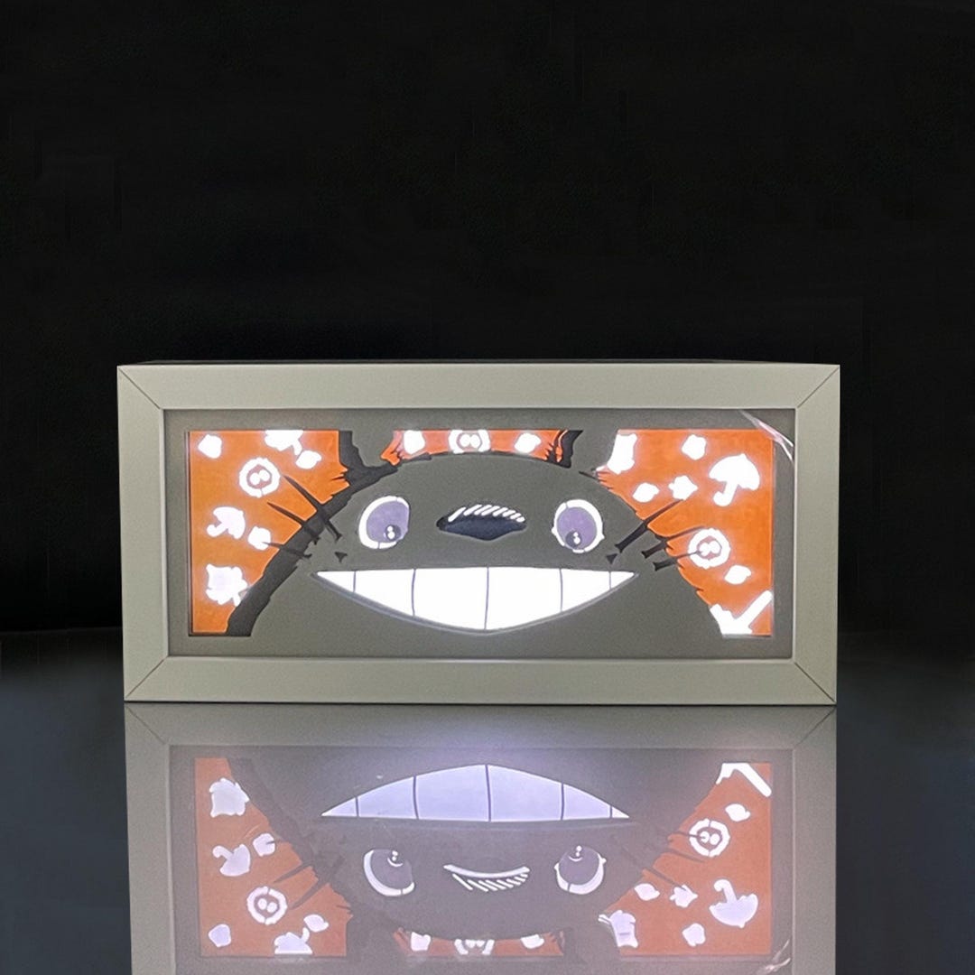 Anime Totoro Lightbox, Anime Totoro LED Lamp, Totoro-inspired Night ...