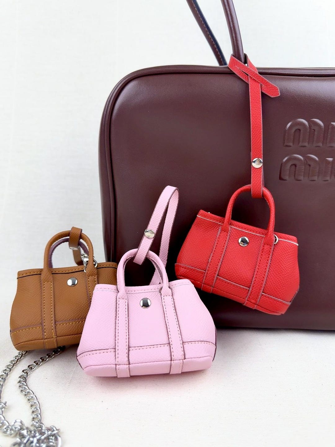 Mini Coin Purse Holder Bag Charm, Stylish Women's Wallet & Bag Charm ...