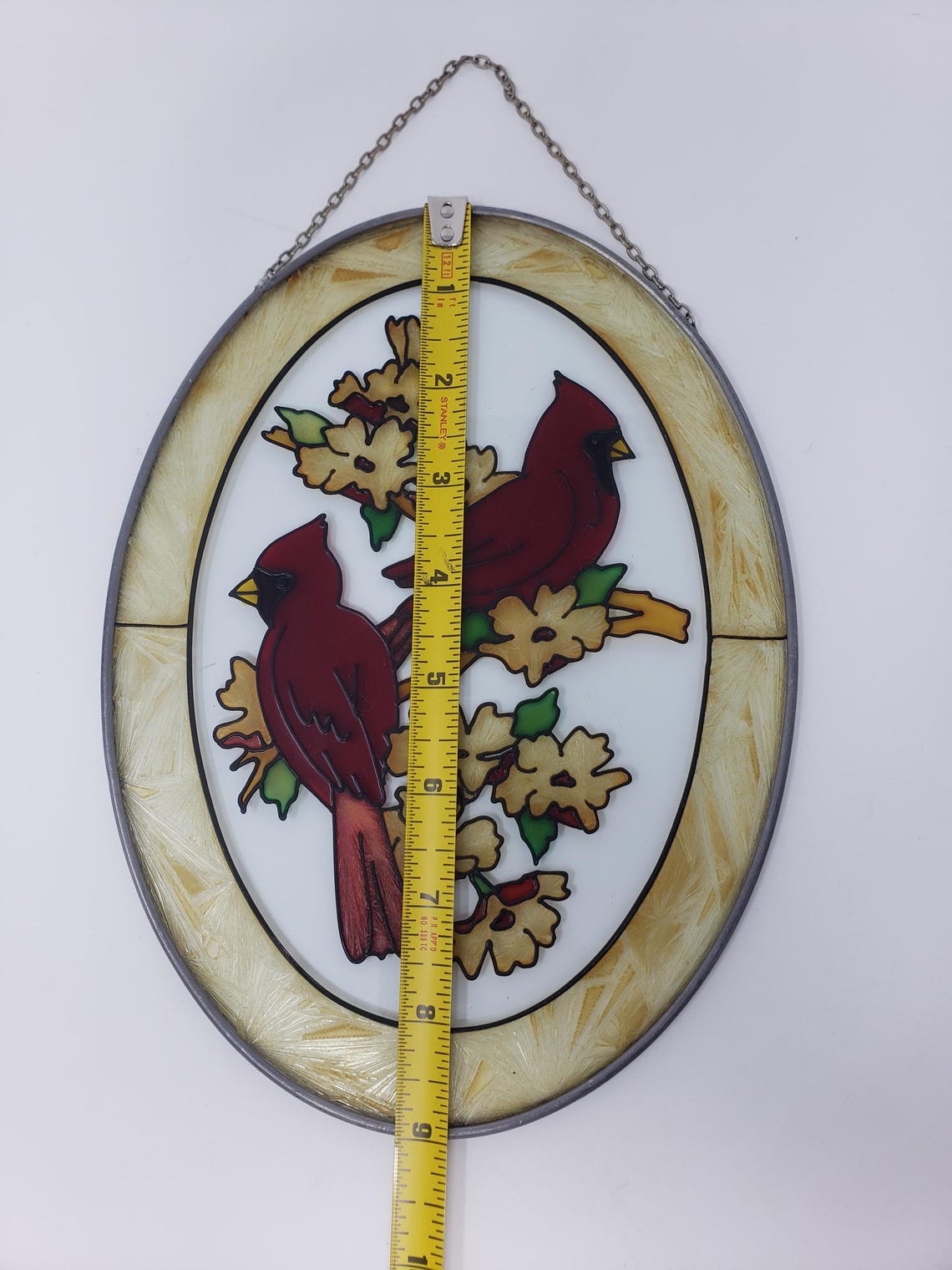 Vintage Red Bird Cardinal Window Suncatcher Birdhouse Garden Suncatcher ...