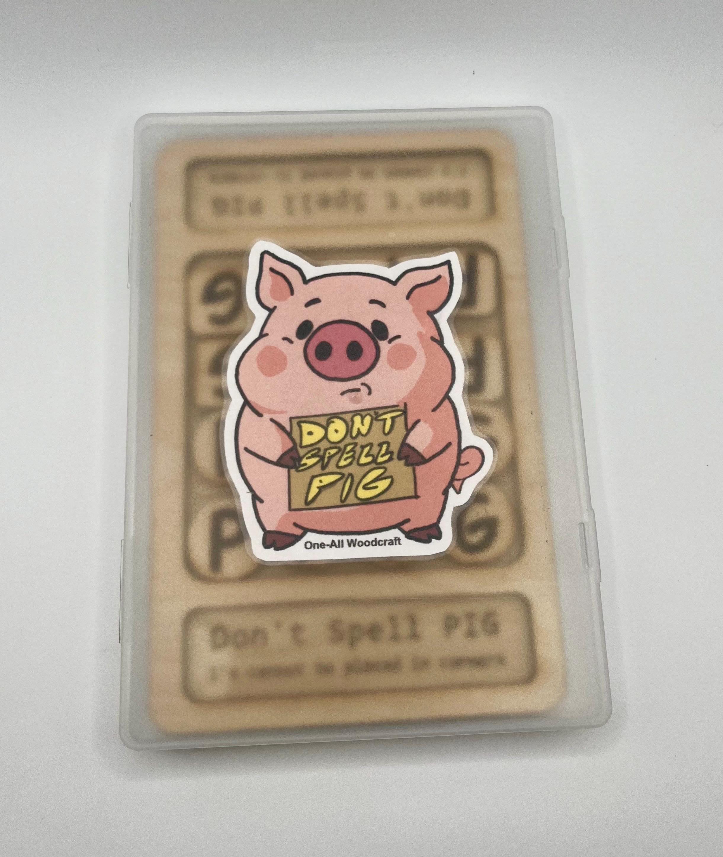 Dont Spell PIG - Two-player Tabletop Wooden Game Board, Strategy Game ...