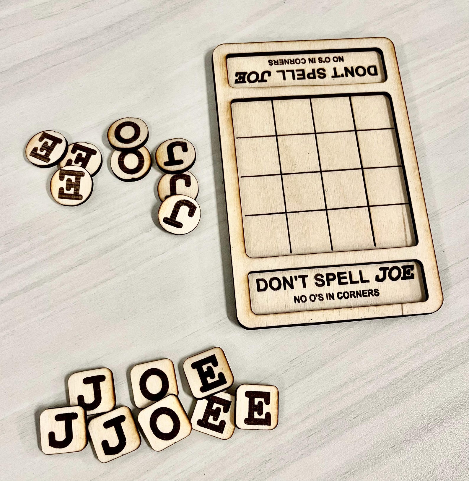 Dont Spell PIG - Two-player Tabletop Wooden Game Board, Strategy Game ...