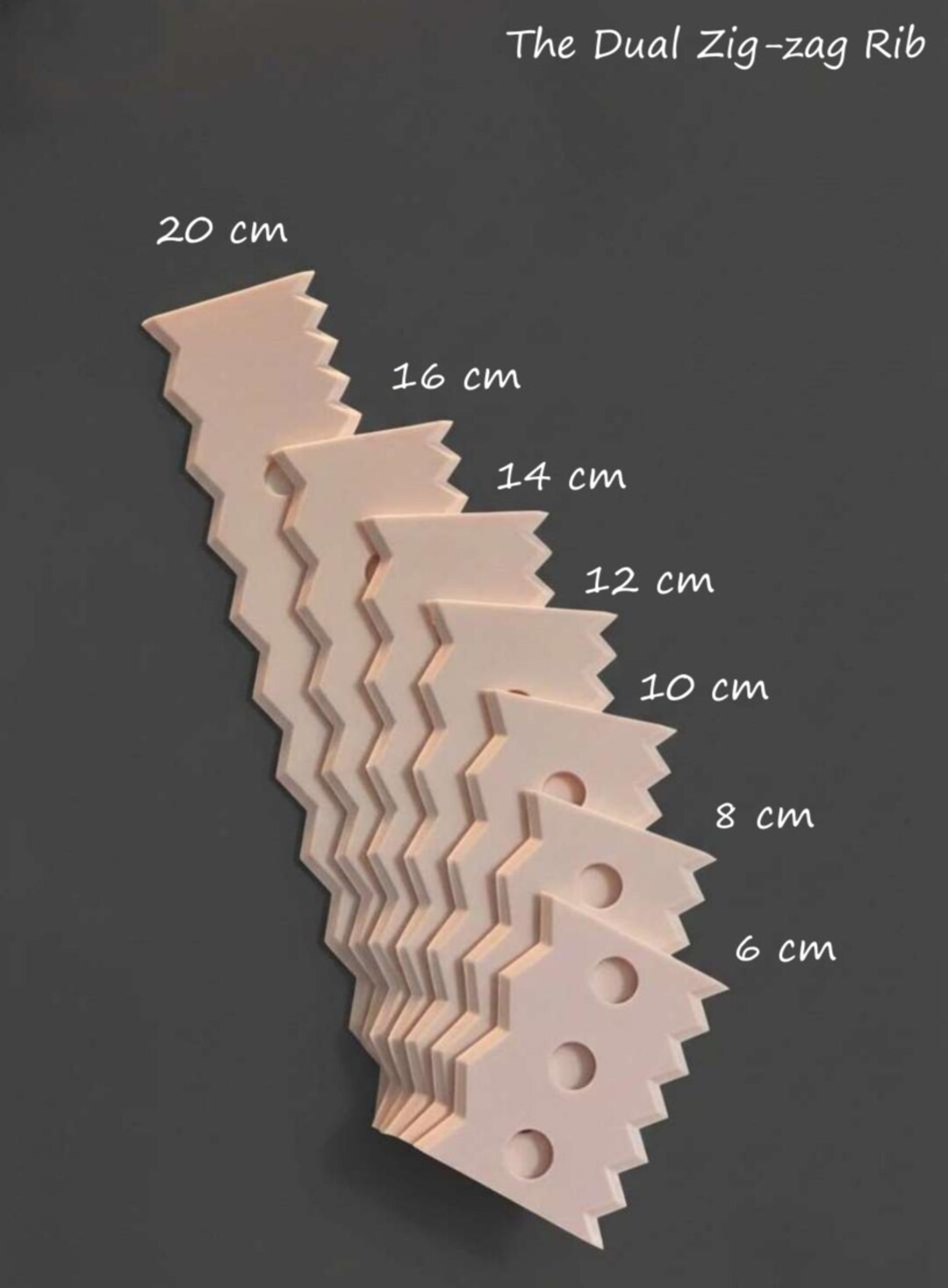 The Dual Zig-zag Rib (6 - 20 Cm) - Etsy