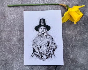 Welsh Lady Drawing - Etsy UK
