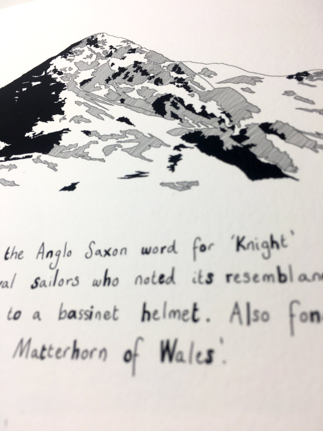 Cnicht - Welsh Mountain Collection, A4, Pen and Ink, Illustration ...