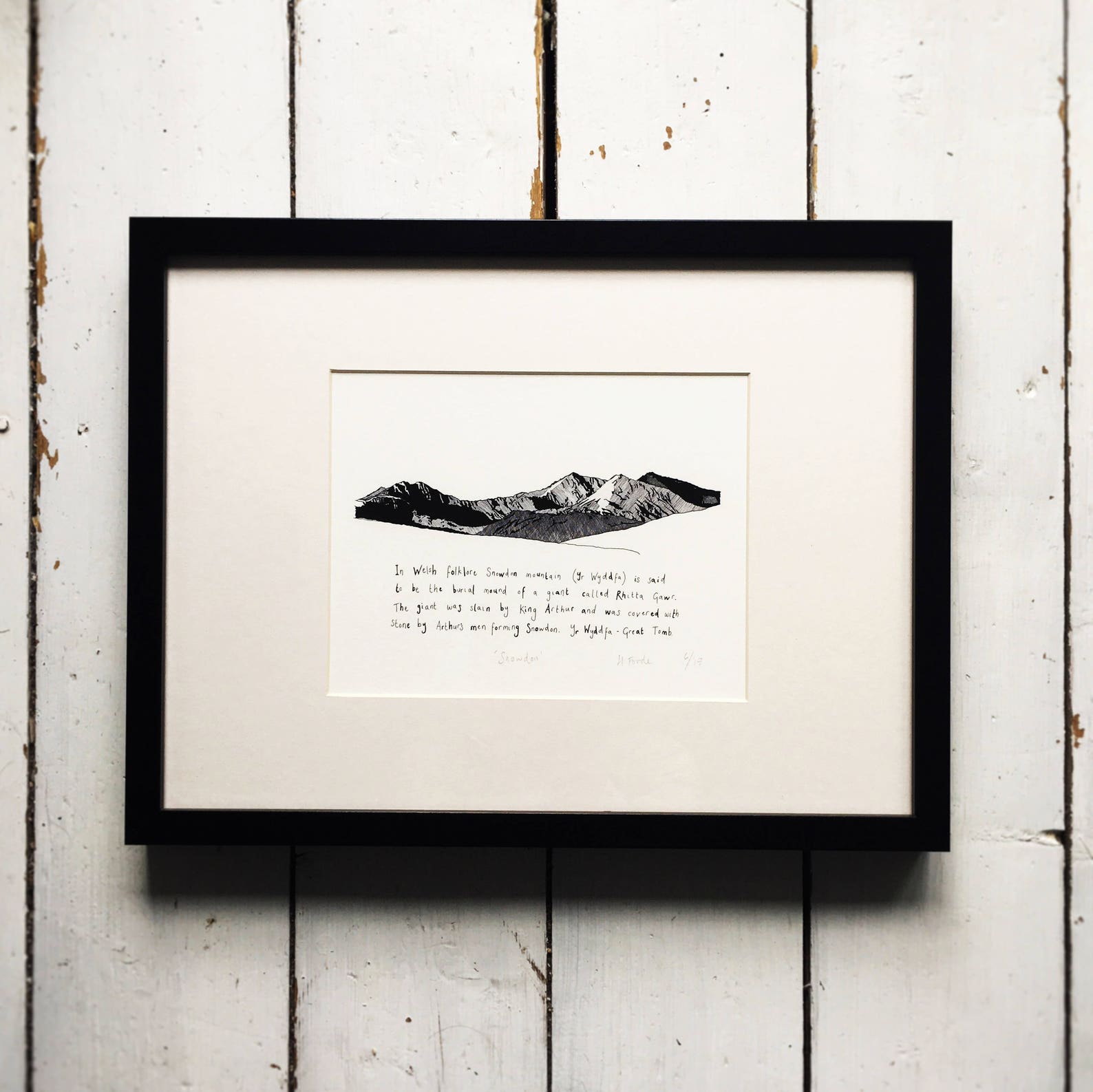 Yr Wyddfa / Snowdon - Welsh Mountain Collection Print, Ready to Frame ...