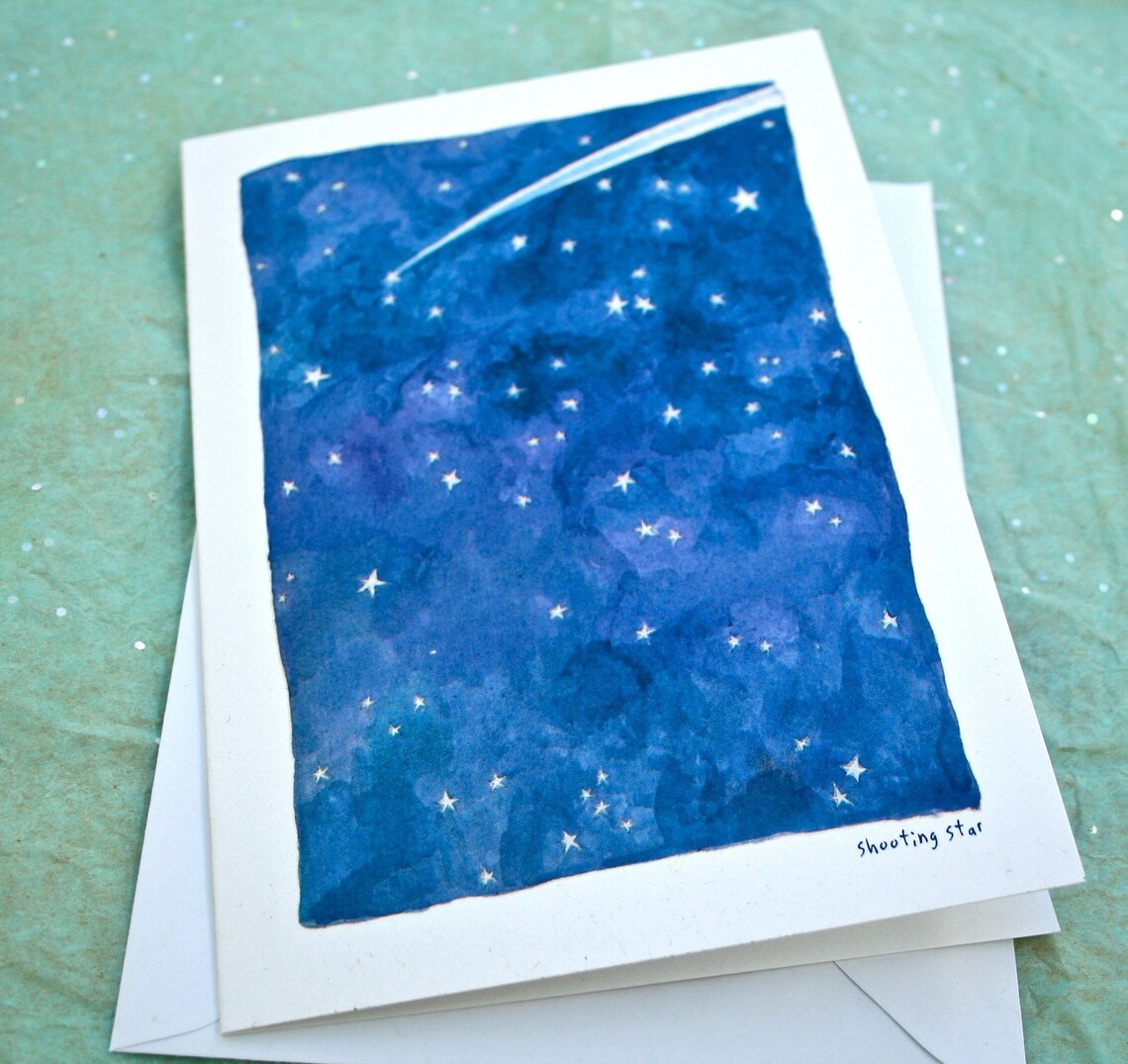 Shooting Star Greeting Card - Etsy UK
