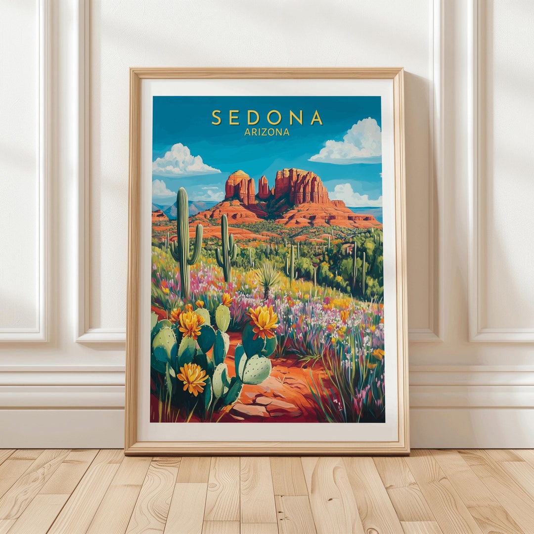 Sedona Travel Poster, Sedona Wall Art, Sedona Print, Arizona Poster ...