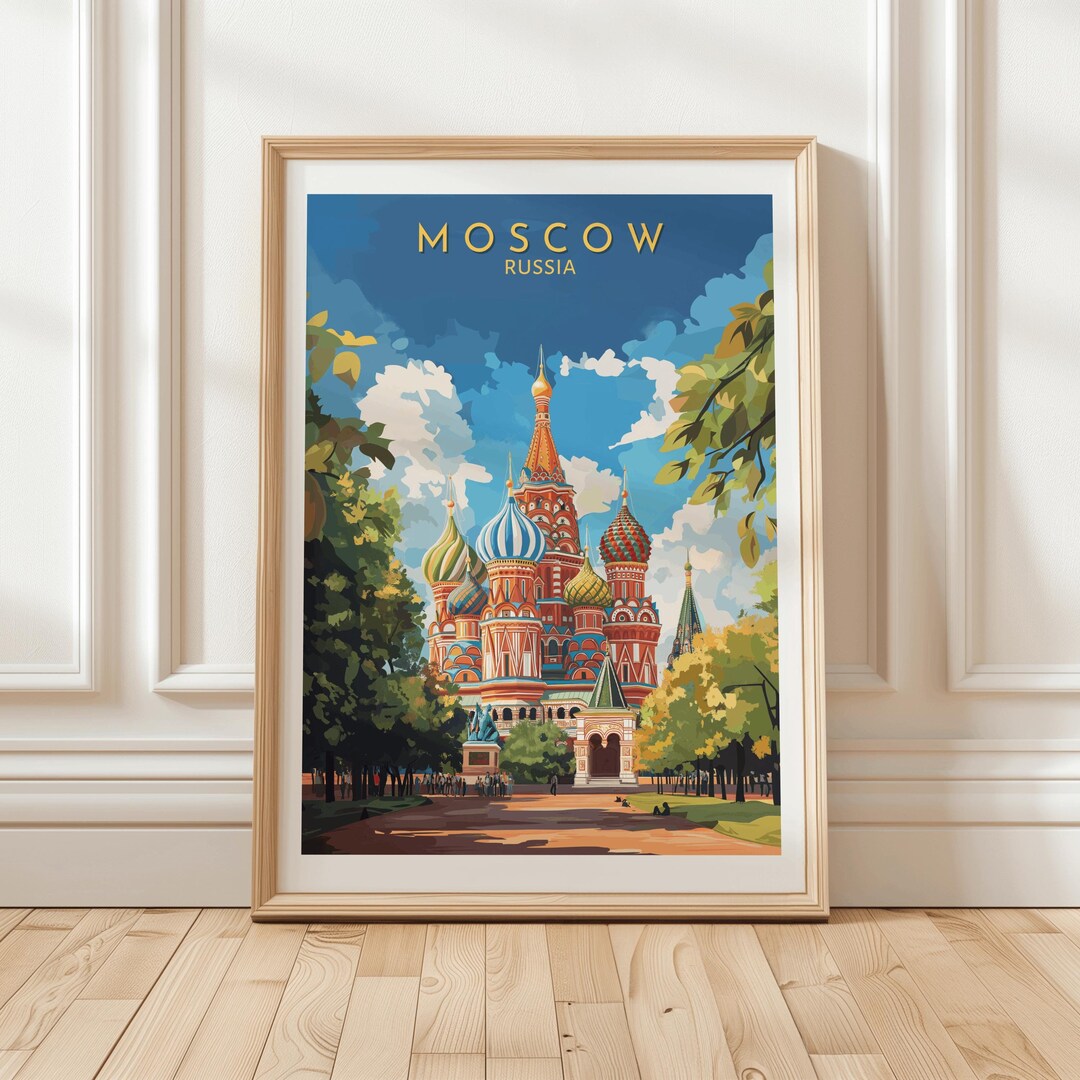 Moscow Travel Poster, Moscow Art Print, Russia Travel Poster, Russia ...