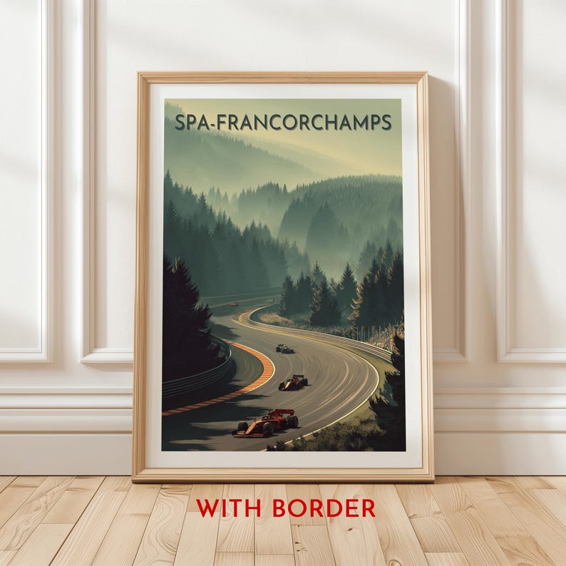 Spa-francorchamps F1 Grand Prix Art Print, Iconic Belgian Race Track ...