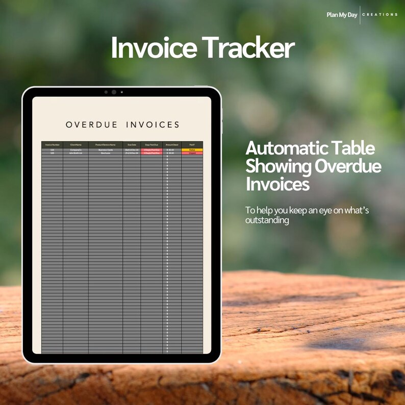 Invoice Spreadsheet Tracker and Generator for Excel and Google Sheets ...