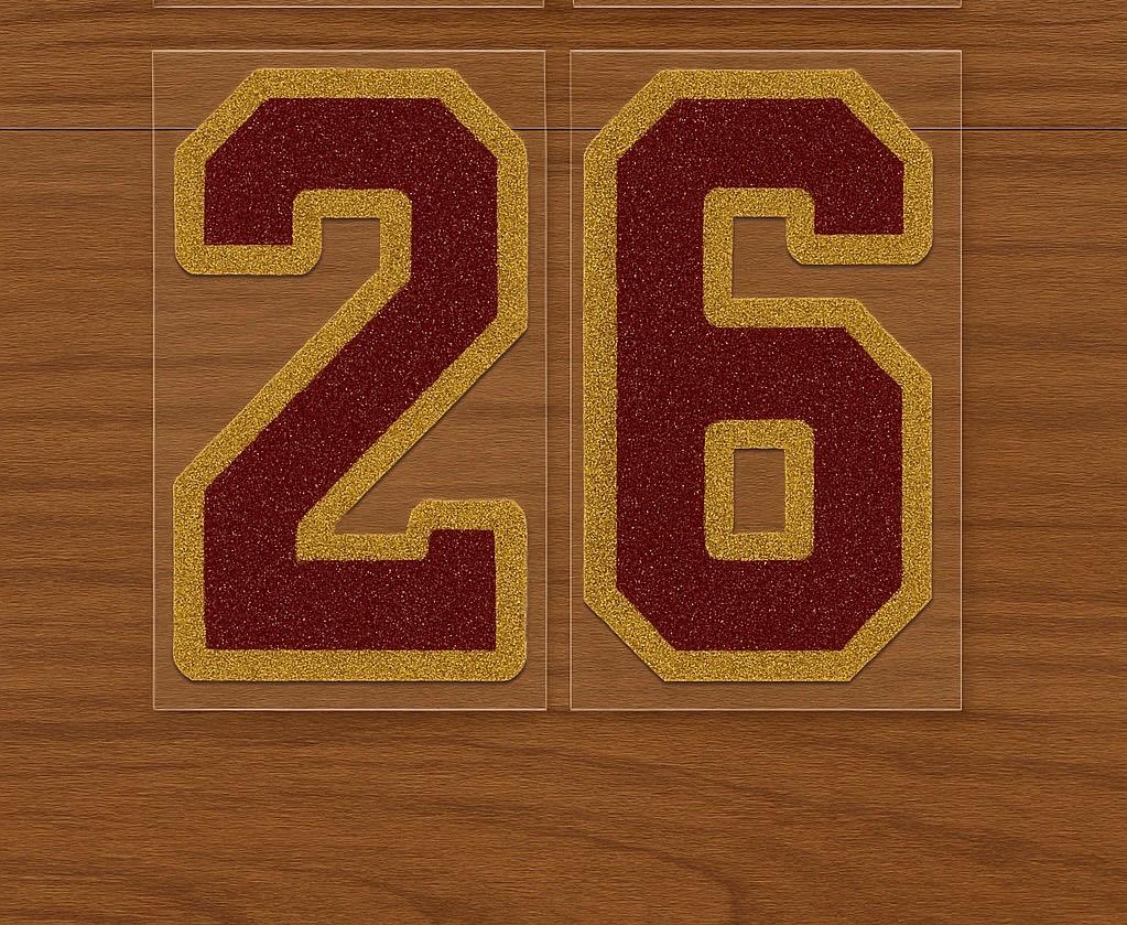 Varsity Number Iron on Decal: Sports Jersey Heat Transfer - DIY Team ...