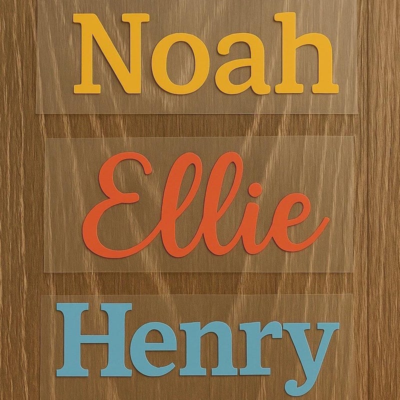 Orange Name Tag Template - Etsy