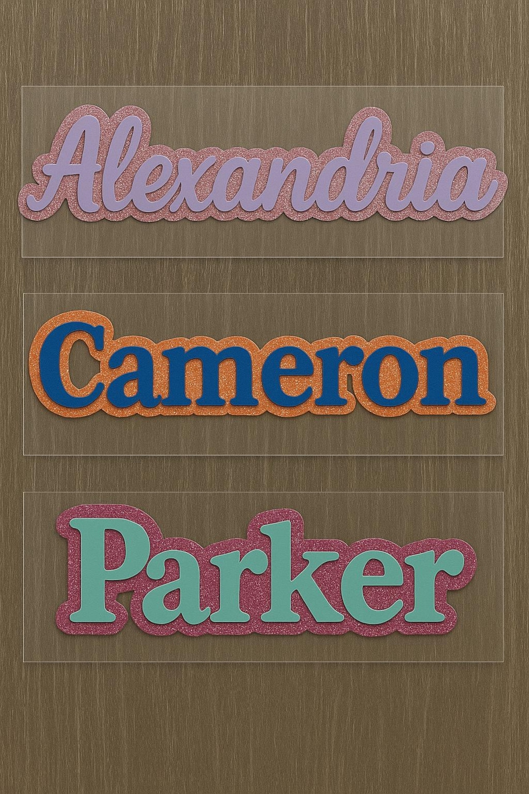 Custom Two-layer Name Iron on Decal: Personalized HTV Clothing ...