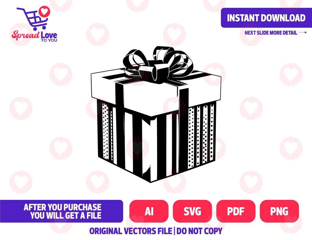 Present Silhouette SVG Files Christmas Present Cut Files Christmas ...