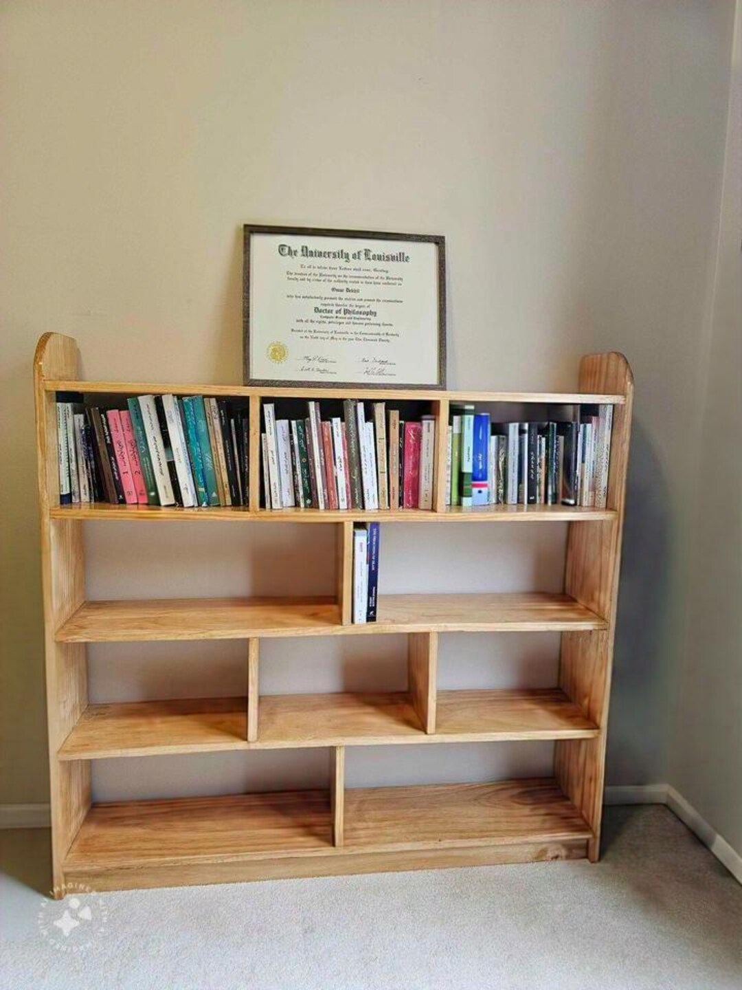 Handmade Solid Pine Wood Bookcase - 5-shelf, Sturdy, and Beautiful! - Etsy