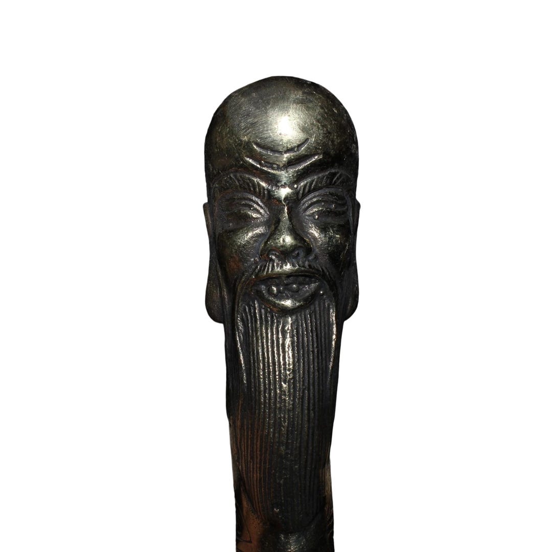 Handcrafted Copper Walking Cane Heads God of Longevity—perfect for ...
