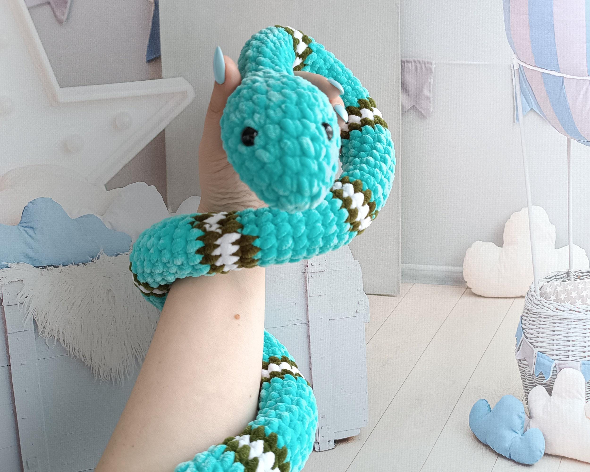 Snake Plush Crochet Pattern – No Sew DIY Amigurumi Tutorial PDF in ...