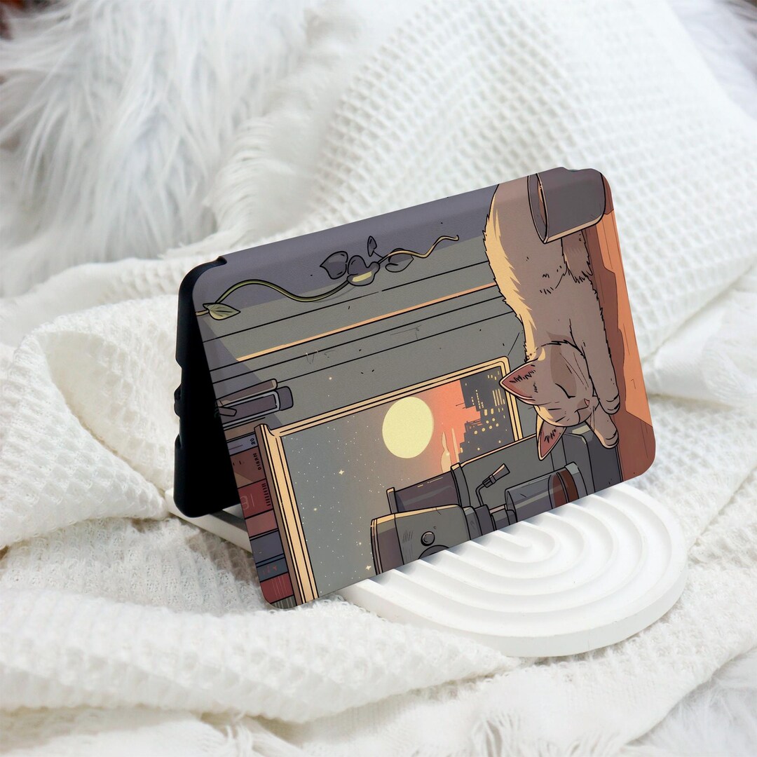 Sleeping Kitten Kindle 12th Gen (2024/2022) Paperwhite 6"/7" Case Hand ...