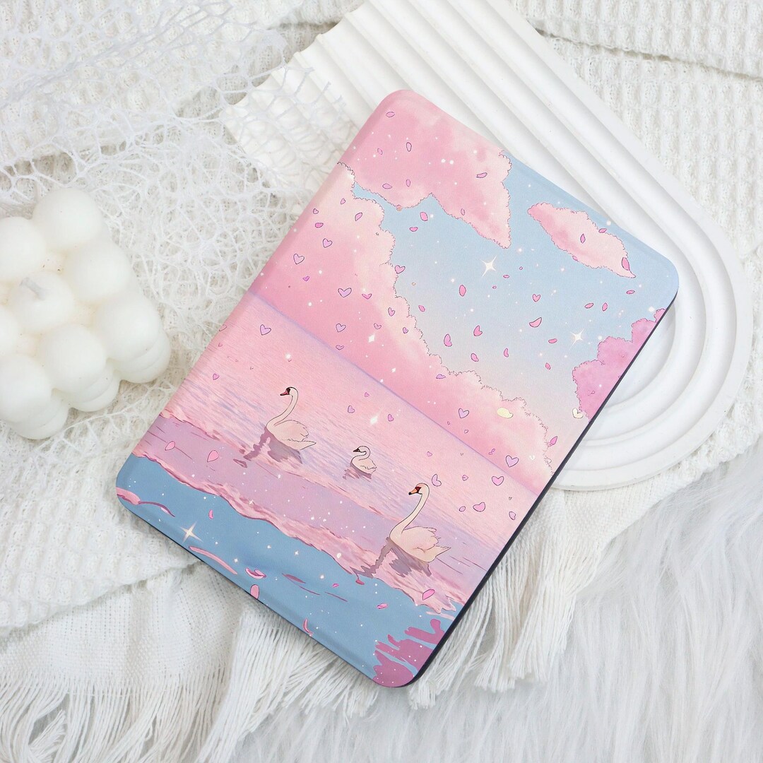 Cartoon Swan Lake Kindle 12th Gen (2024/2022)paperwhite 6"/7" Case With ...