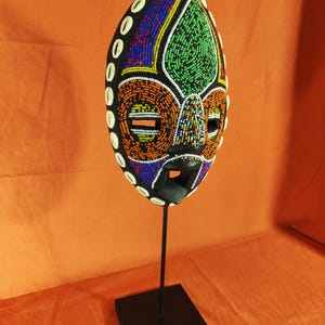 Beaded Ashanti Mask – Traditional African Art | Decorative Akan Mask ...