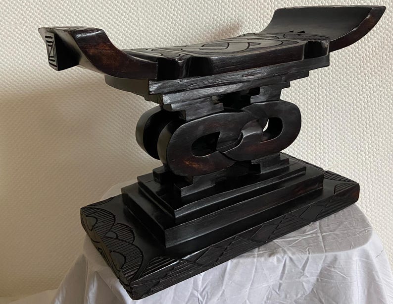 Ashanti Stool | Hand-carved African Throne | Akan Tribal Art Furniture ...