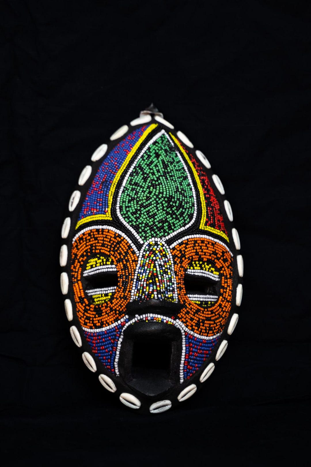 Beaded Ashanti Mask – Traditional African Art | Decorative Akan Mask ...