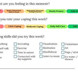 Digital Trauma-informed Therapy Check-in Template for Clients: Assess ...