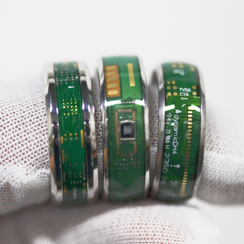 The Original Gamer's Ring -circuit Board Design,ring Men Unique，wedding ...