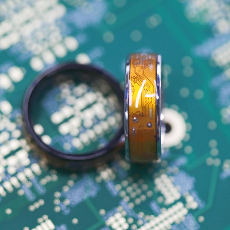 Unique Real Circuit Board Ring, Gifts for Nerdy Computer Programmer ...