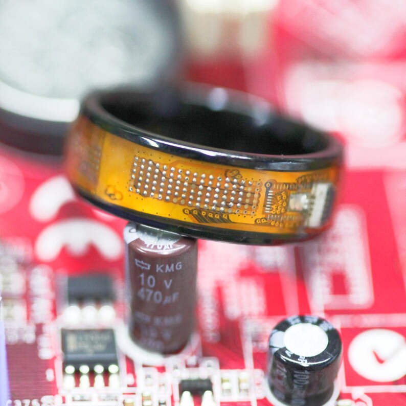 Unique Real Circuit Board Ring, Gifts for Nerdy Computer Programmer ...