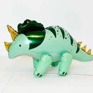Dinosaur Balloon Tower Triceratops Balloon Dinosaur Party Dinosaur ...