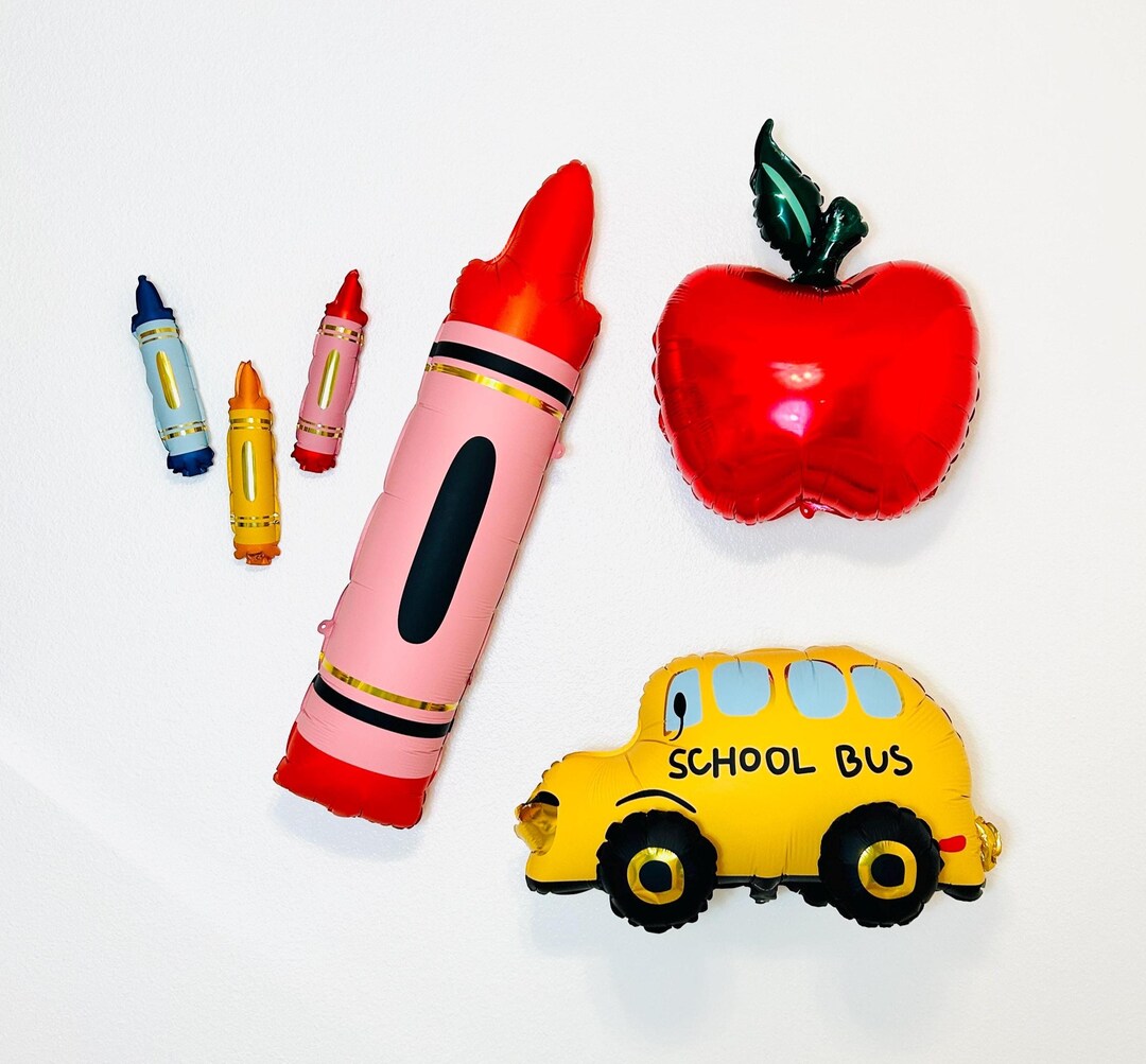 Crayon Balloons Air Fill Crayons Back to School Party Teacher Gift First Day School Photo 100 ...