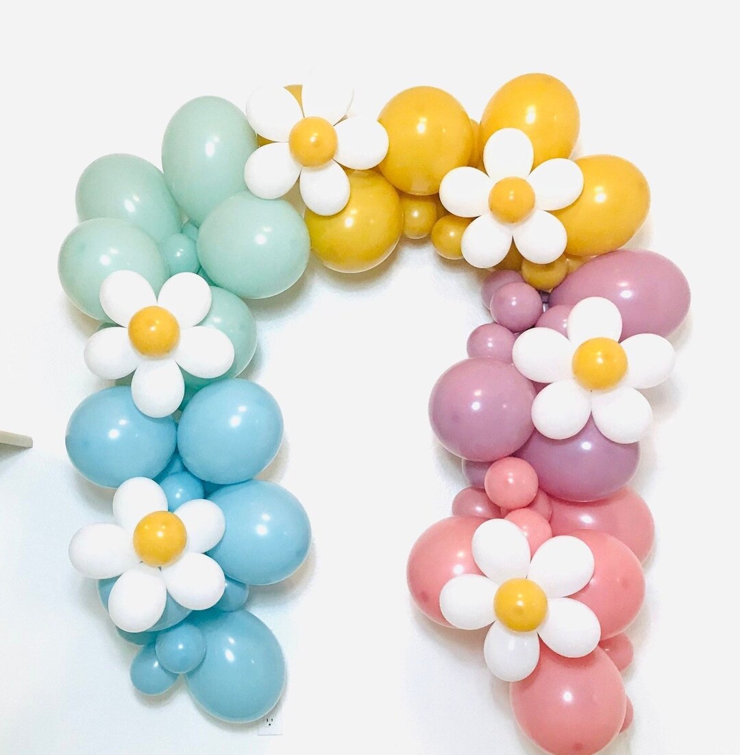 Groovy Balloon Garland Boho Rainbow Garland Muted Rainbow Garland ...