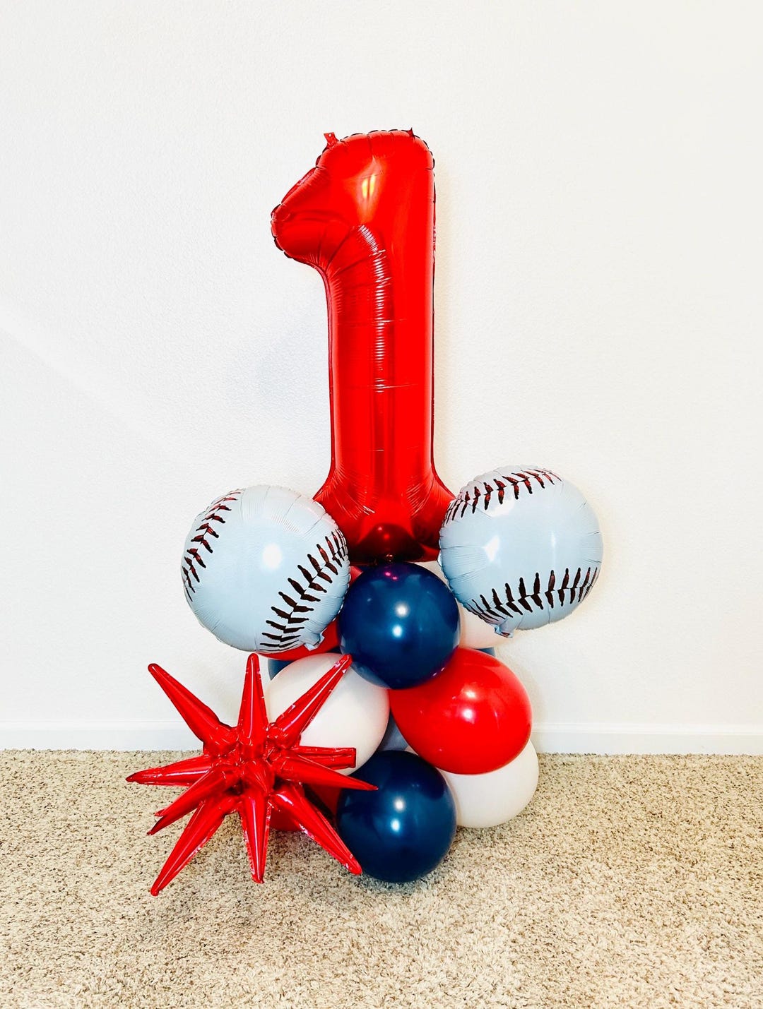Baseball Balloon Rookie of the Year Baseball First Birthday Baseball ...