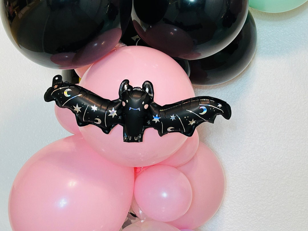 BAT Balloon, Halloween Balloon, Girl Halloween Party, Black Bat Balloon ...