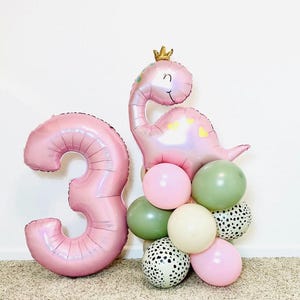 Pink Dinosaur, Dinosaur Baby Shower, Girl Dinosaur Balloon, Girl ...