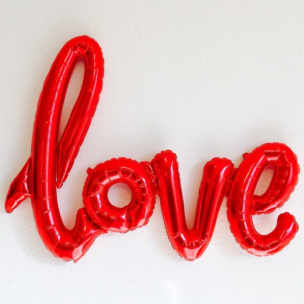 Love Script Balloon - Etsy